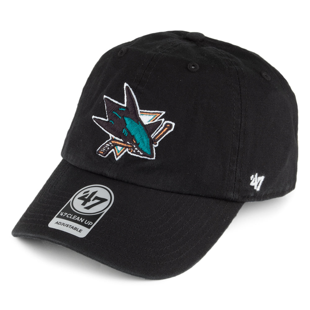 47 Brand San Jose Sharks Clean Up Baseball Cap - Black – Sombreros y Gorras