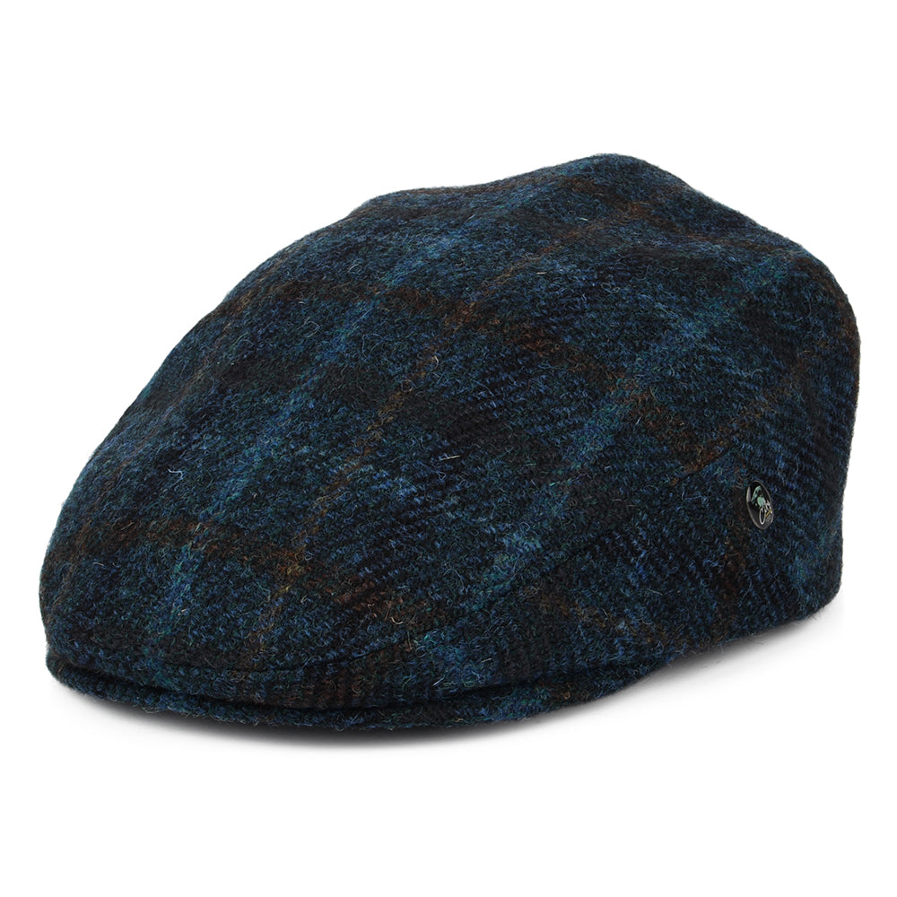 Gorra plana de HARRIS TWEED a cuadros de City Sport - Turquesa-Azul-Mu ...